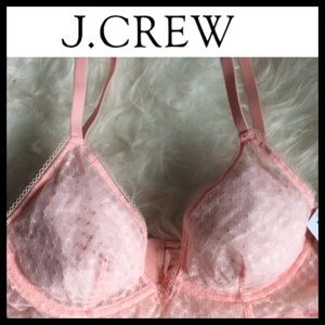 J. Crew | Intimates & Sleepwear | Nwt Jcrew Lace Bralette In Ballerina ...